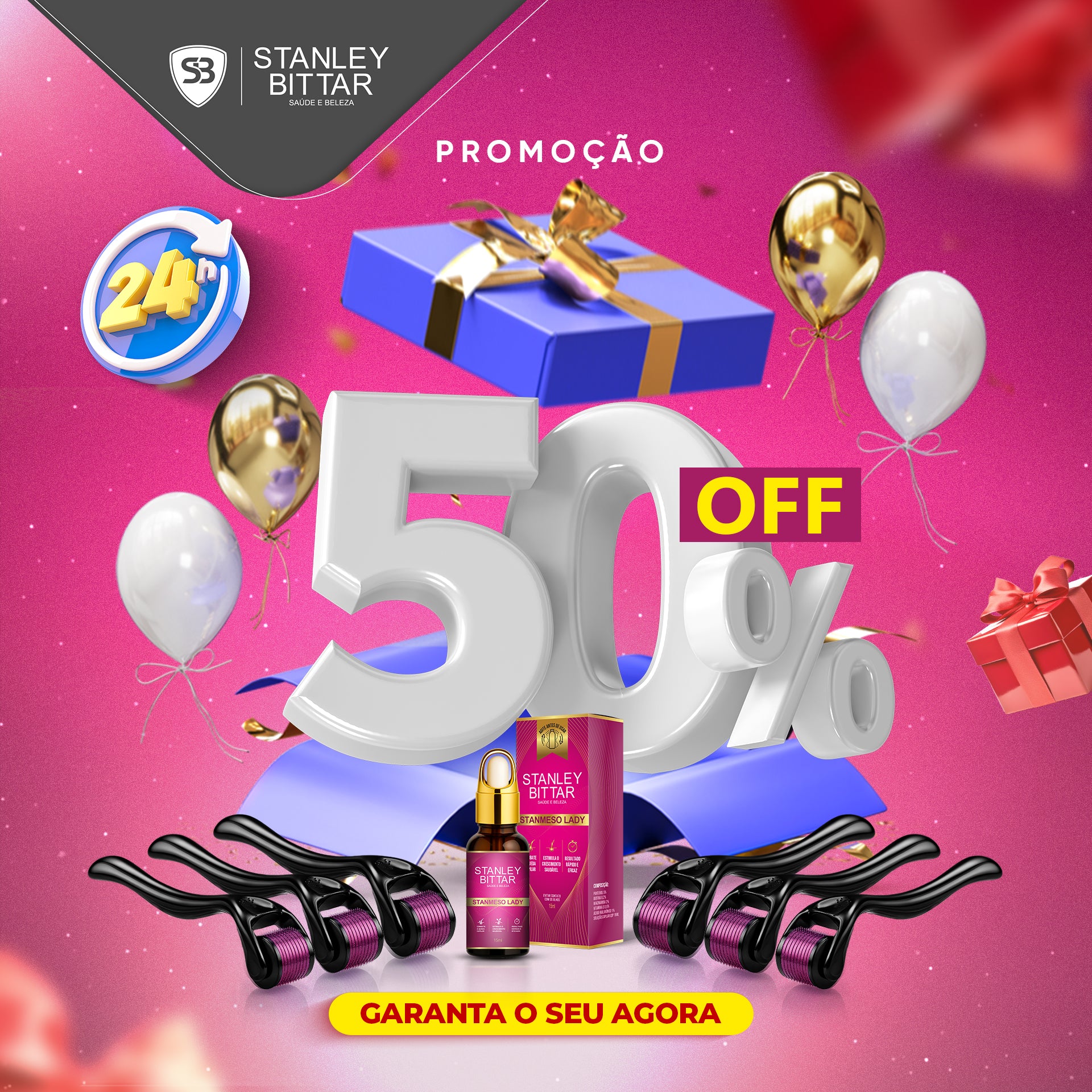 Kit StanMeso Lady 6 meses com Dermaroller– Stanley's Care